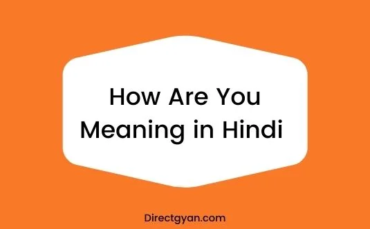 How Are You Meaning in Hindi (How Are You का हिंदी अर्थ क्या होता है?)